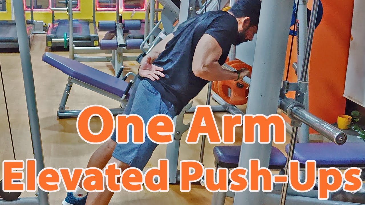 One arm elevated Push-ups - YouTube