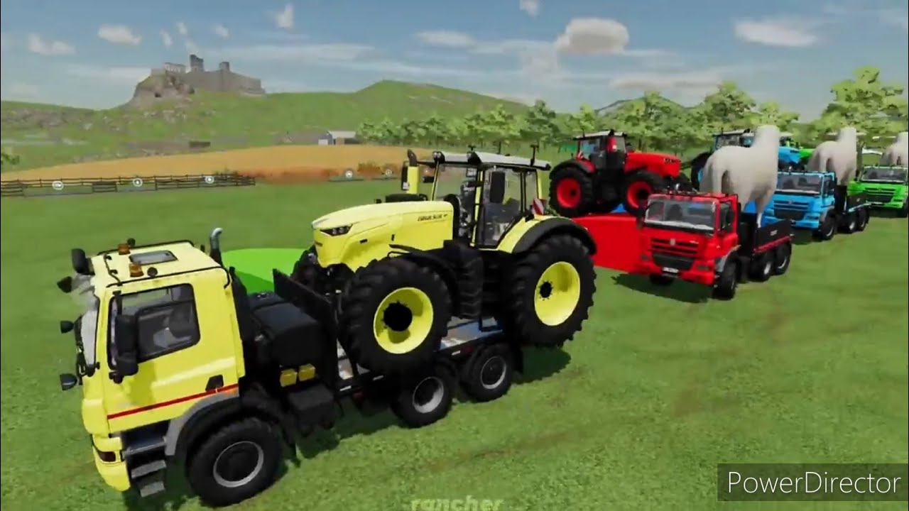 LOADING OF// GIANT //SHEEP WITH FEND// 1038 COLOR// TRACTORS ...