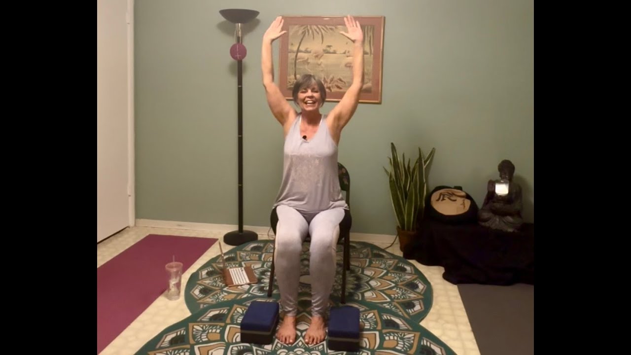 Walk 1/4 mile from a chair! Chair Yoga Dance, Amazing Grace in Native Cherokee Language - YouTube