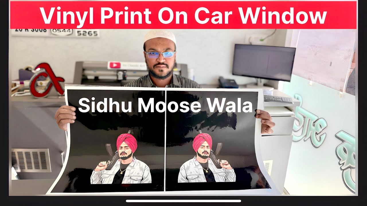 How to Vinyl Print Wrap On Car Window || Its Classic Art - YouTube