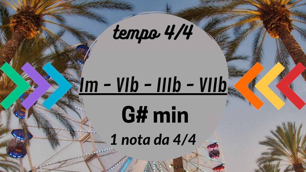 25) Giro di accordi: Im-VIb-IIIb-VIIb in tonalità: SOL# minore. 4/4 ...