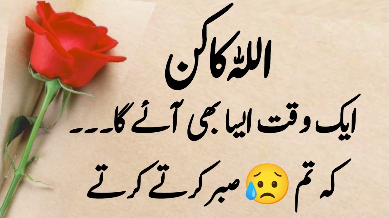 Sabar Quotes | Sabar Quotes In Urdu | Allah Emotional Status | Hazrat ...