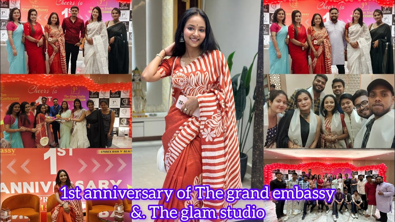 1st anniversary of The grand embassy & the glam studio| malda vloggers ...