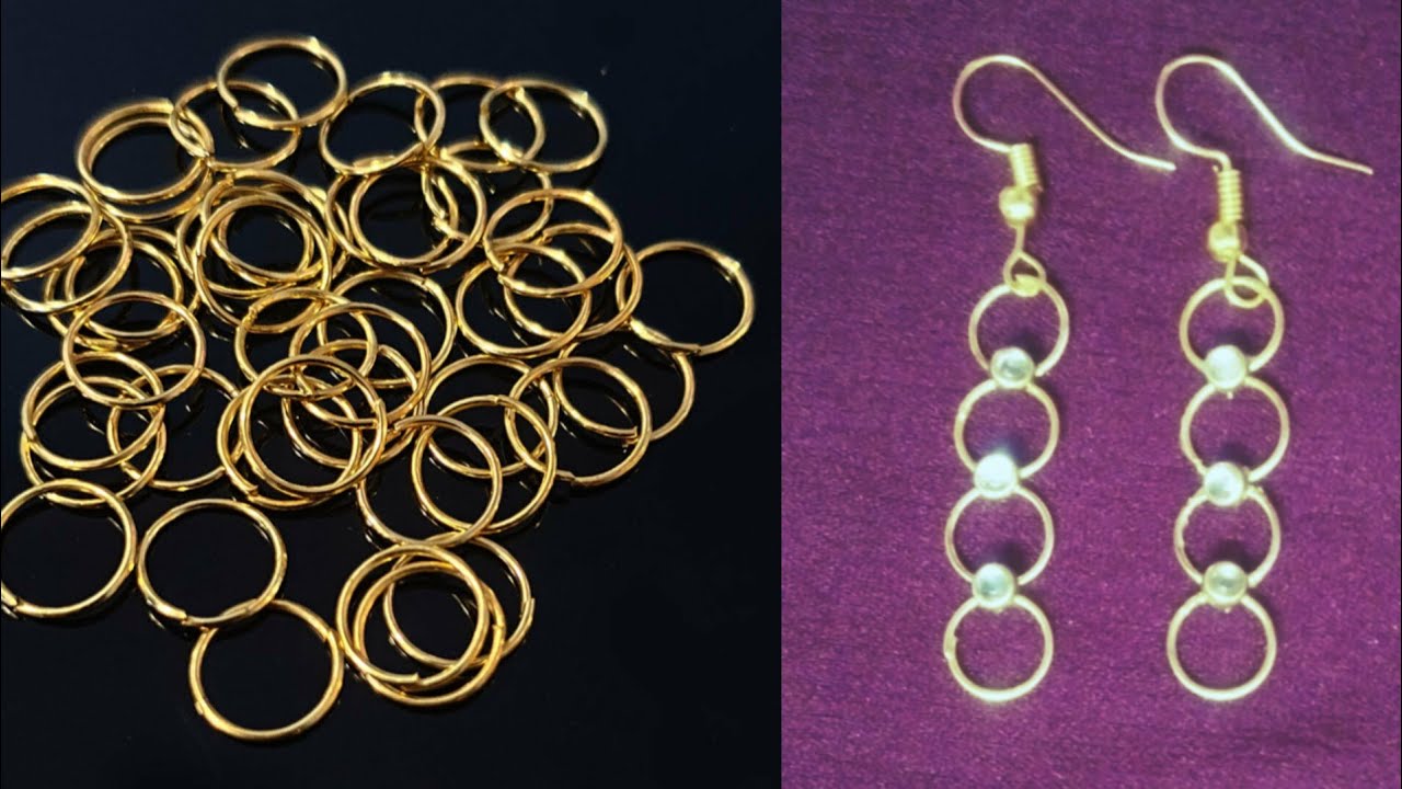 earrings with jump rings | how to make earring at home - YouTube