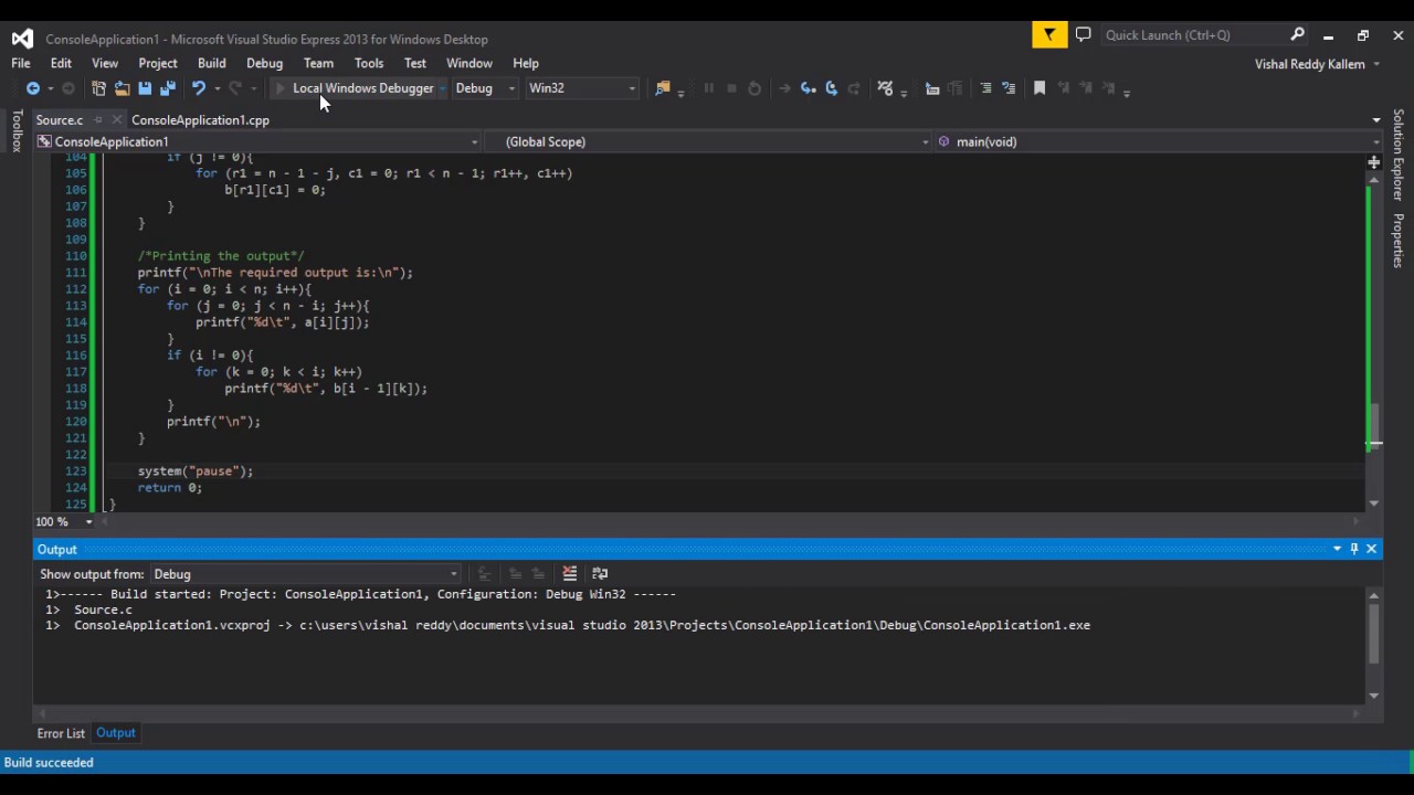 C Programming In Visual Studio Express 2013 YouTube C Programming In Visual Studio Express 2013 YouTube