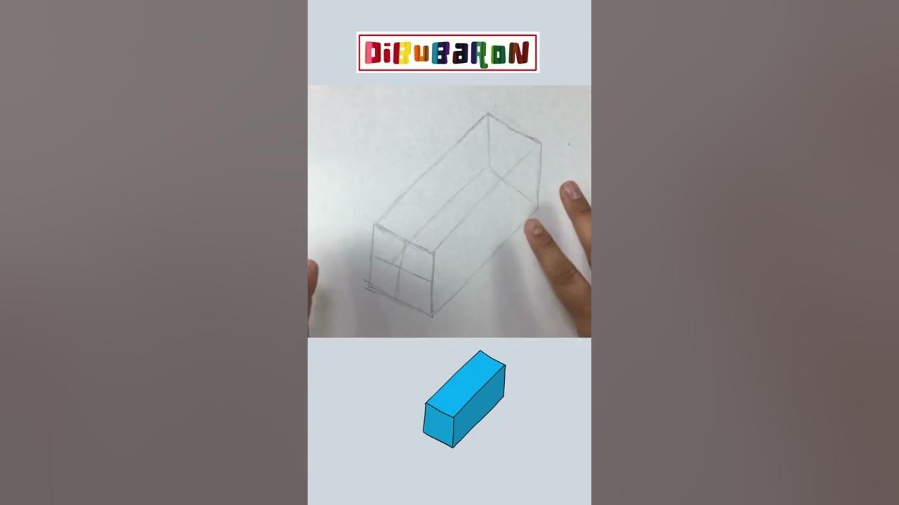 How to draw 3d rectangle step by step | Easy drawing | Quick draw - YouTube