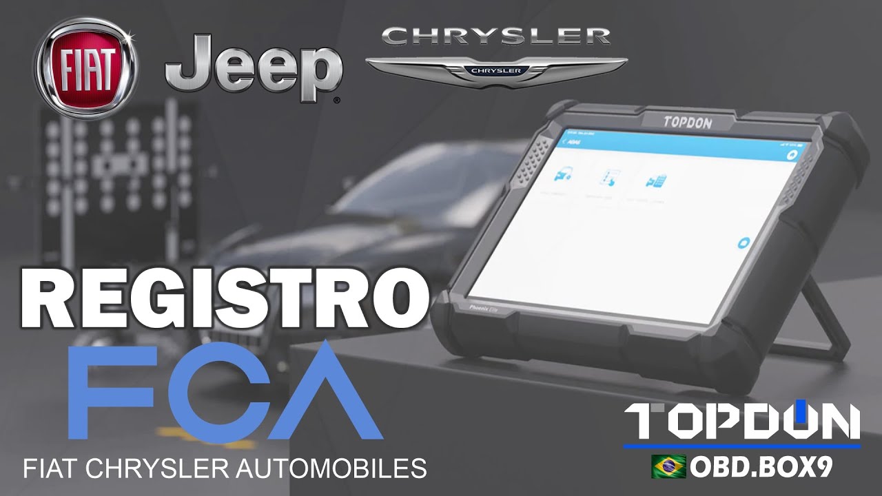 Cadastro FCA AutoAuth Grupo FIAT TOPDON OBD.BOX 9 BRASIL - YouTube