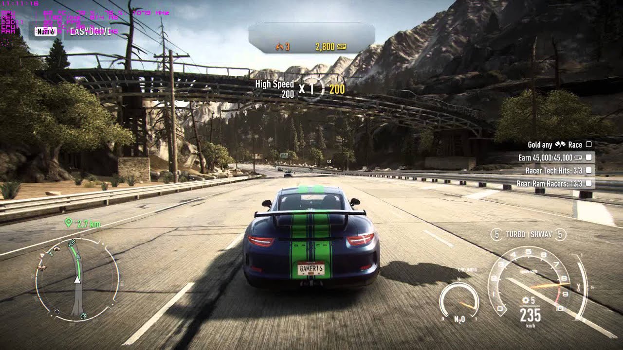 Need For Speed Rivals Porsche 911 GT3 Top Speed - YouTube