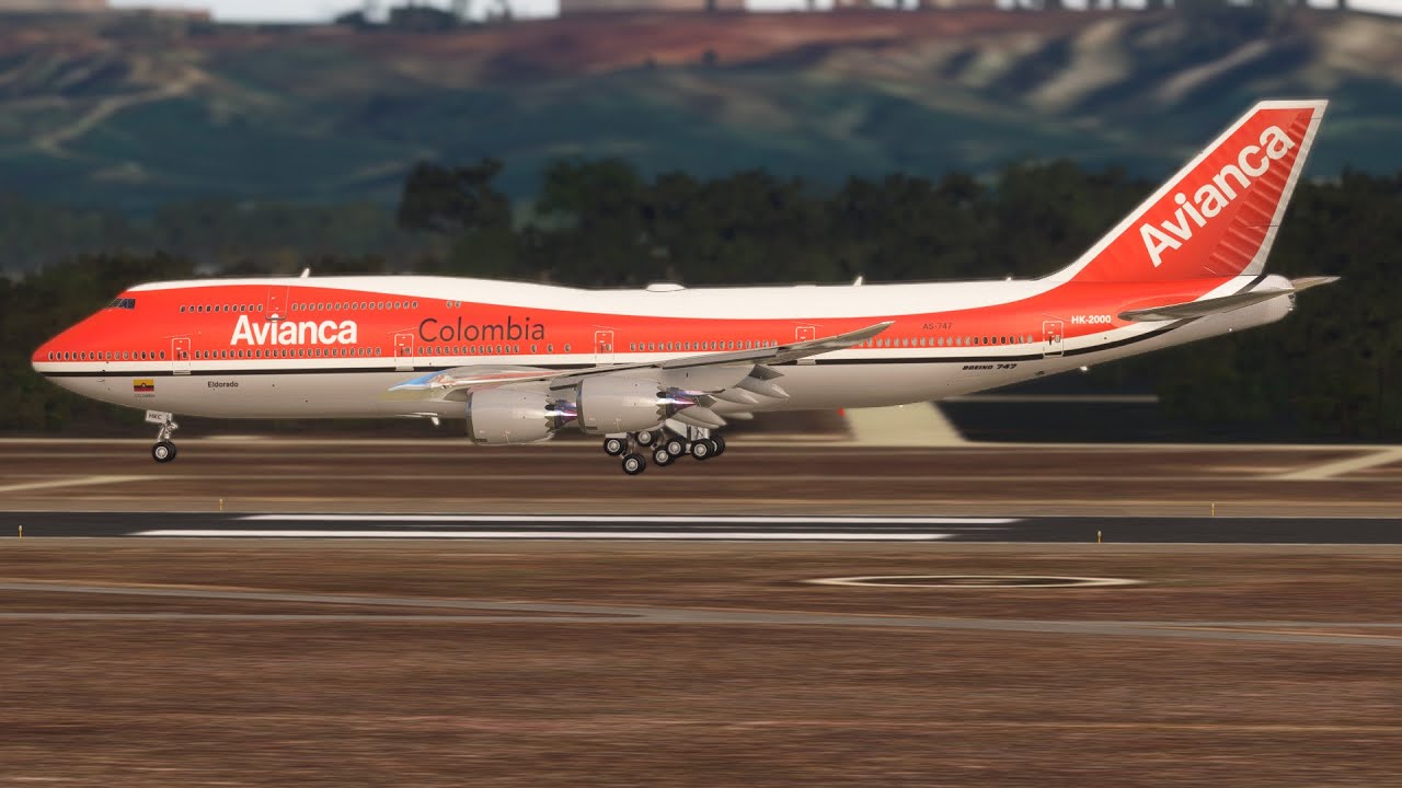 🔴El Jumbo De Avianca 747 Aterrizando en Madrid Barajas 🇪🇸 | MSFS 2020💪 ...