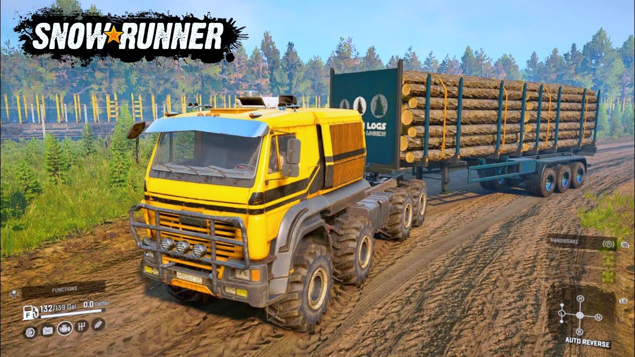 SnowRunner | Best Logging Truck Azov 64131 JBE In SnowRunner Season 12 ...