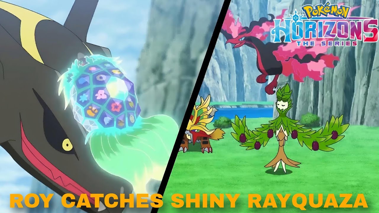 Liko VS Black Rayquaza Roy Catches Black Rayquaza Pokemon Horizons EPS ...