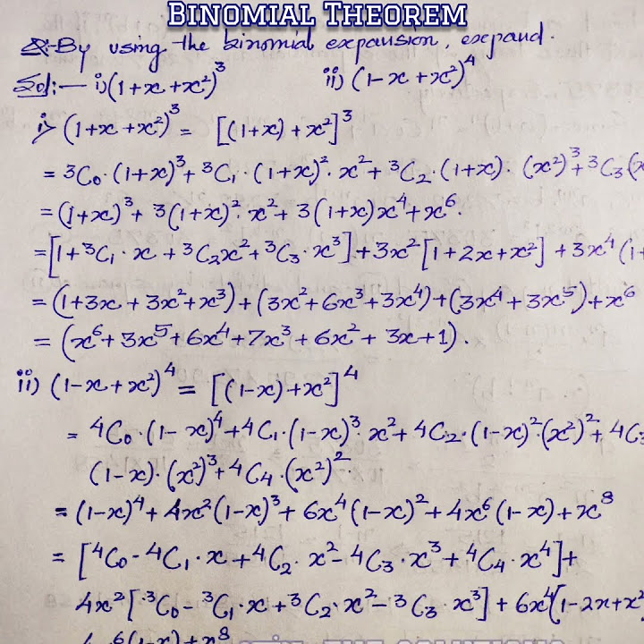 Binomial Theorem - YouTube