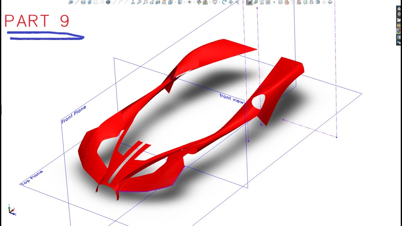 how to design Bugatti Bolide in solidworks part 9 - YouTube