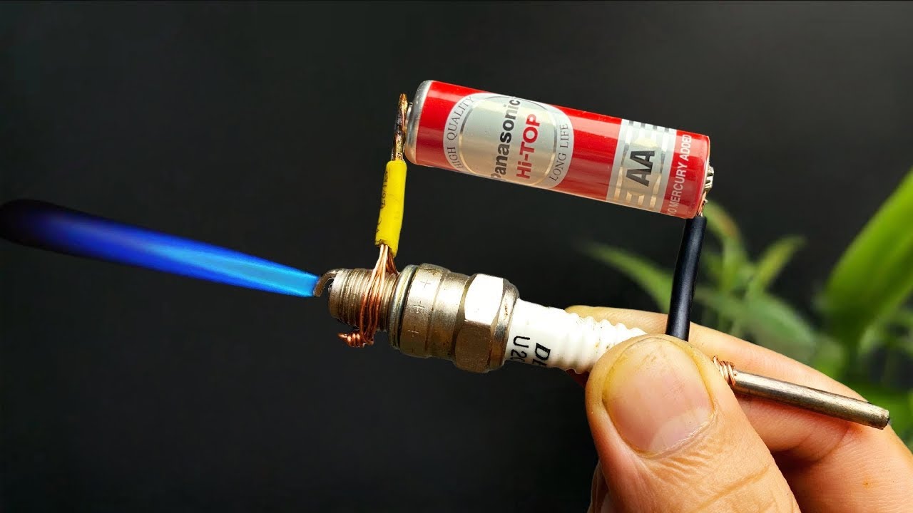 How to Make a Simple Spark Plug Welding Machine at Home! Surprising ...