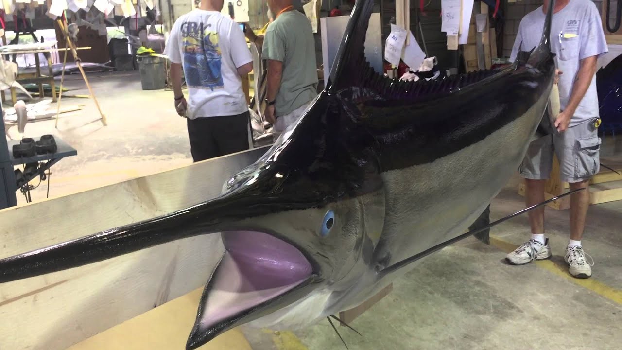 Black Marlin Fish Replica - Gray Taxidermy Fishmounts, Fish mounts ...