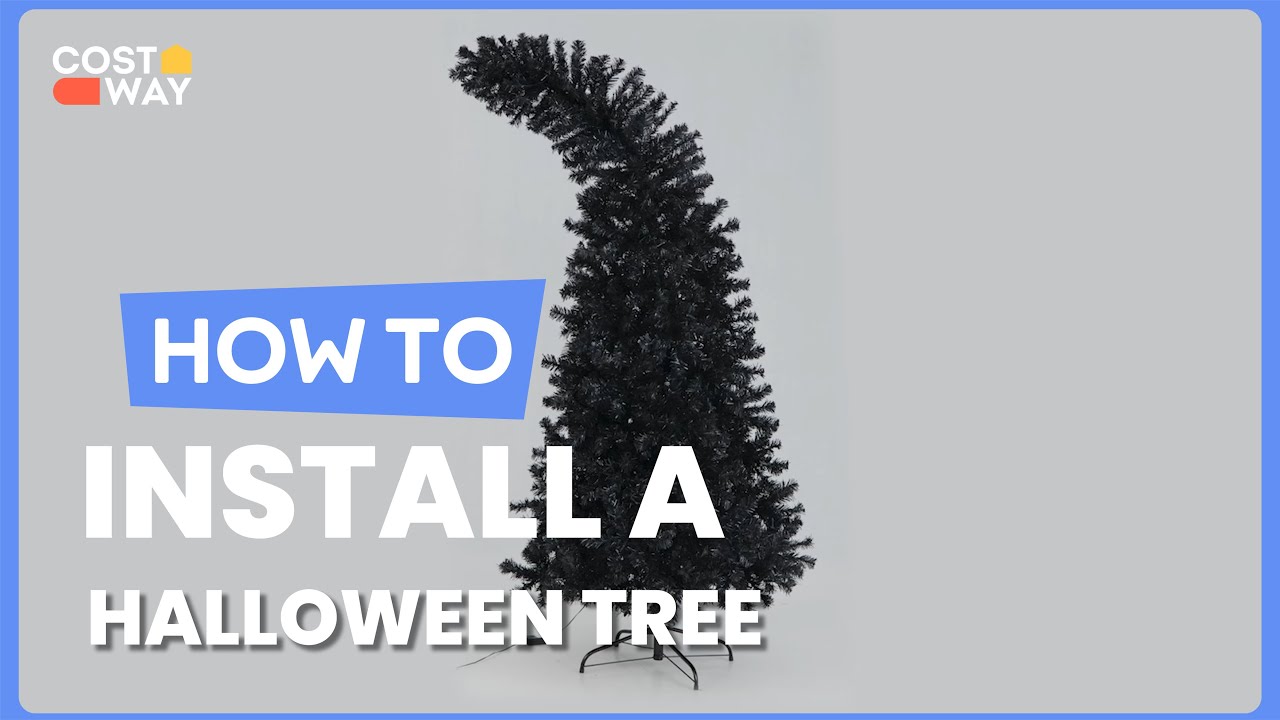 How to Install the 7 Feet Pre-Lit Halloween Tree 8 Flash Modes ...