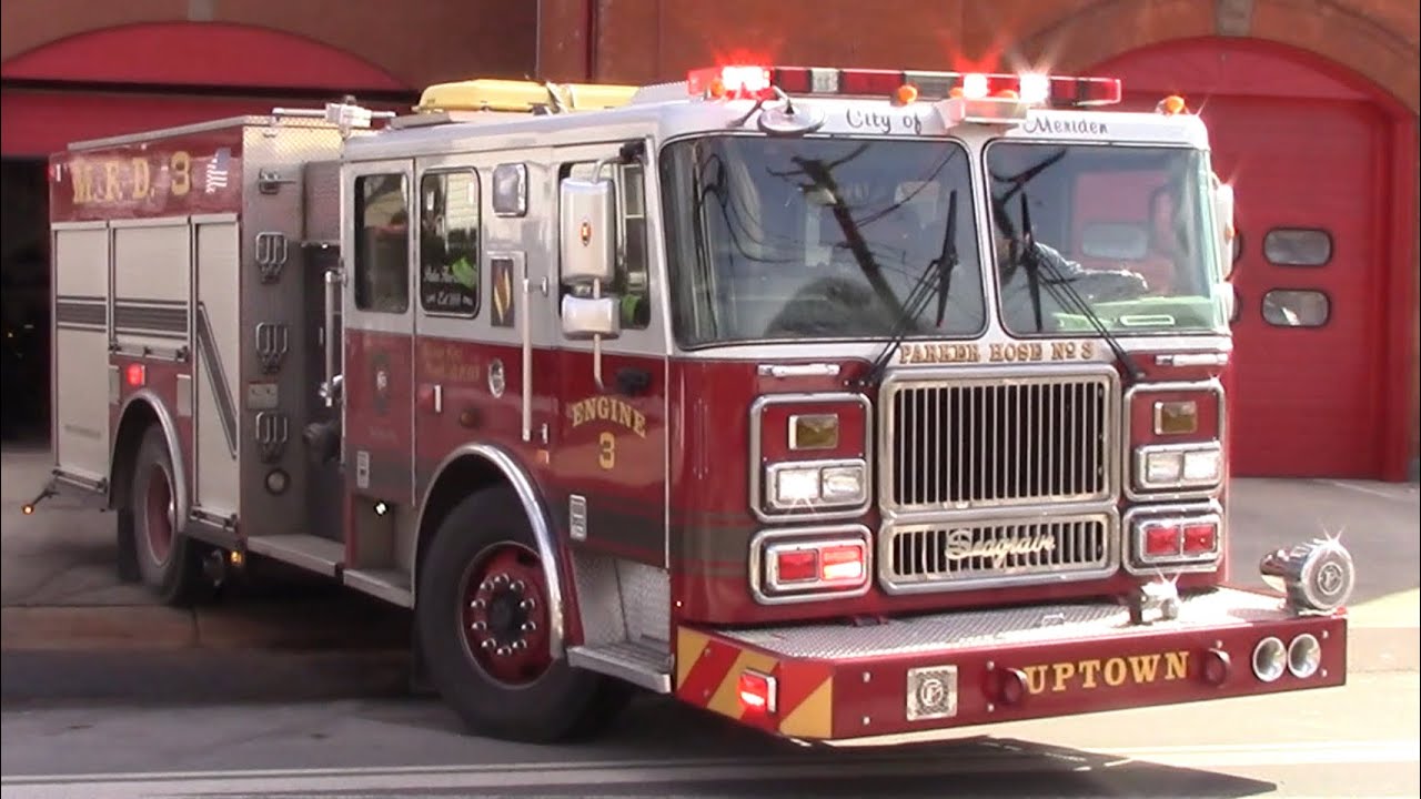 Meriden Fire Department Engine 3 Responding - YouTube