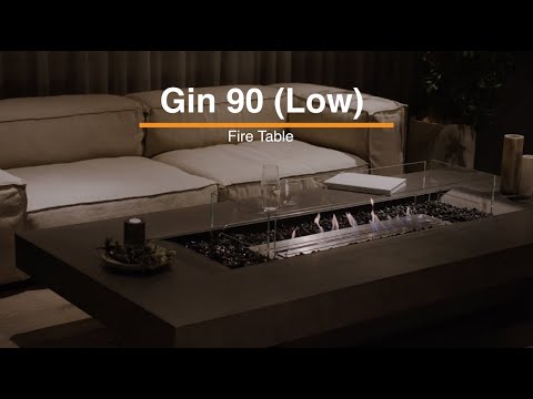 EcoSmart Fire Gin 90 Low Fire Pit Table - YouTube