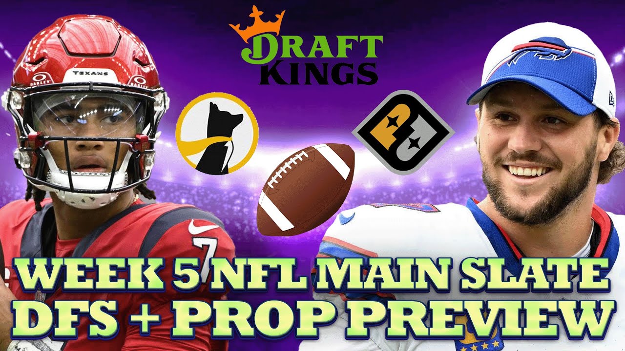 Week 5 NFL Draftkings DFS + Prop Preview : Top Game Stacks, Leverage ...