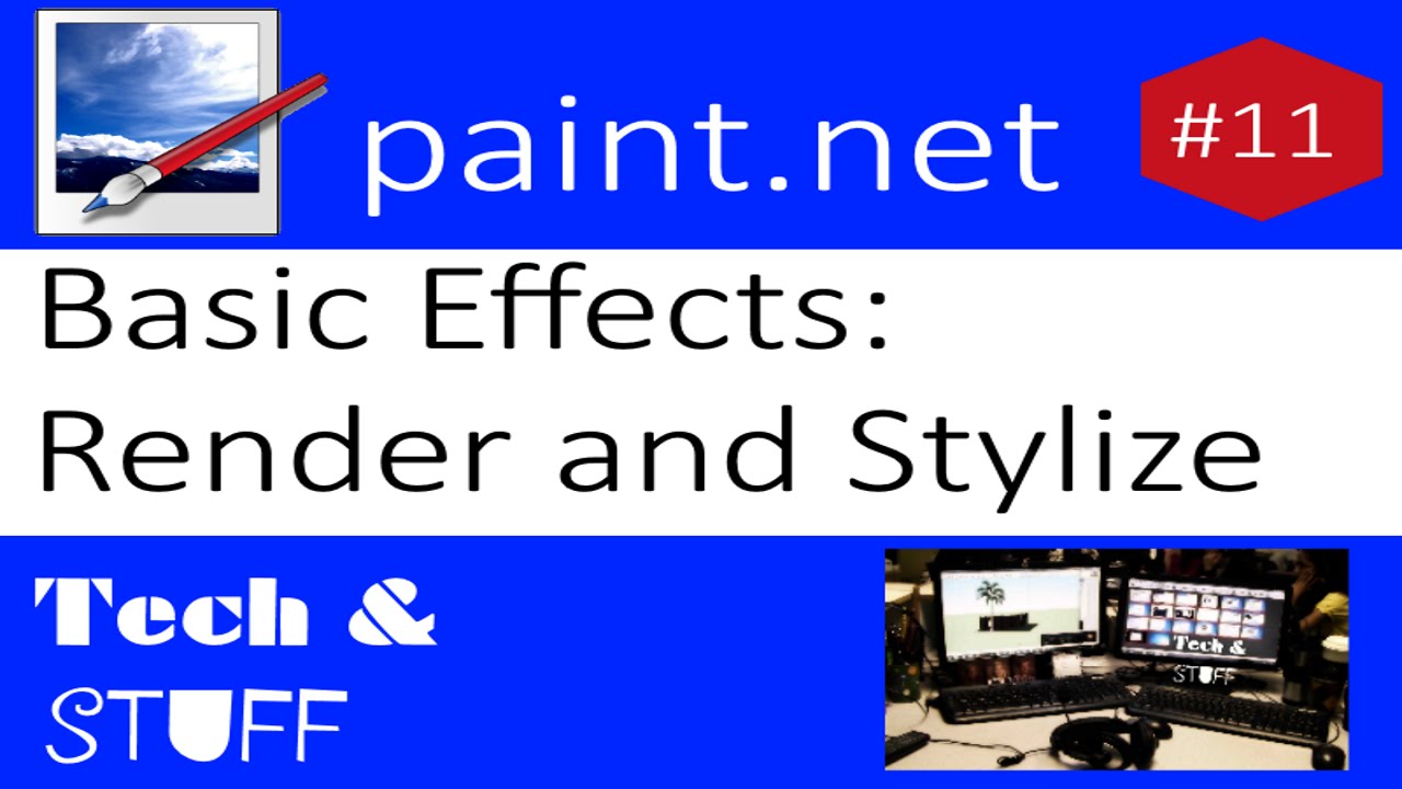 Paint.Net Tutorial 11: Basic Effects - Render and Stylize - YouTube