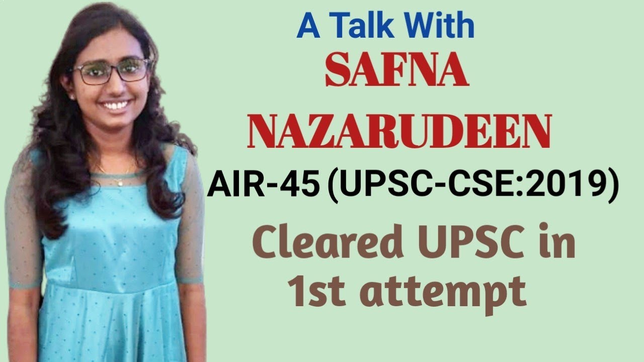 Live session with UPSC CSE 2019 Topper || Safna Nazarudeen || All India ...