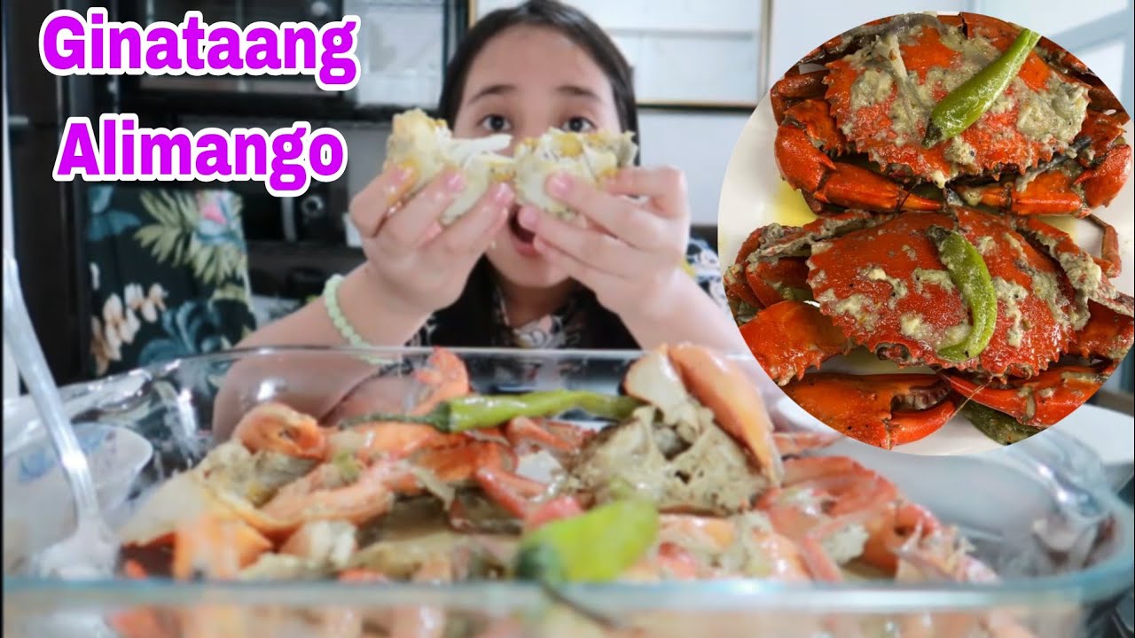 GINATAANG HIPON AT ALIMANGO GRABE SOBRANG SARAP NAMIMISS KO TO KAININ ...