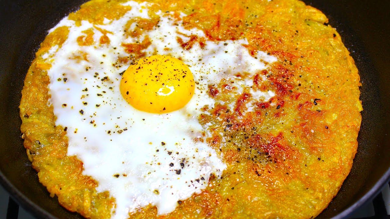 Nur 1 KARTOFFEL und 1 EI! Leckeres FRÜHSTÜCK in 5 Minuten! Einfaches ...