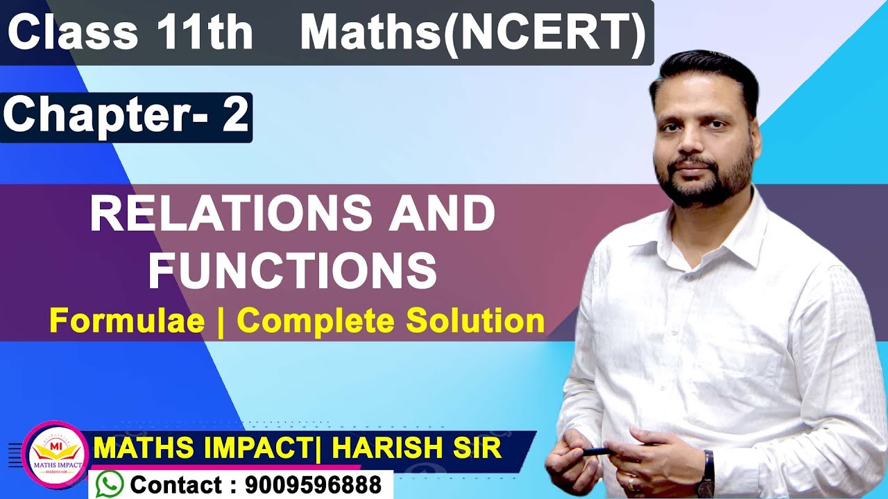 Class -11th || Chapter-2 || Relations and Functions || Formulae Full Explain || NCERT || - YouTube
