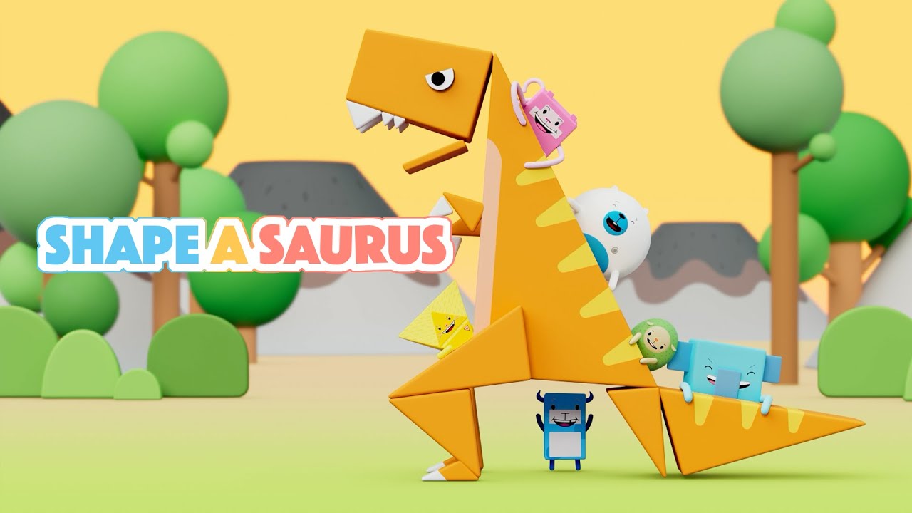 🦖 Dinosaur Songs for Kids | T-REX | Shape-a-Saurus | Preschool Songs ...