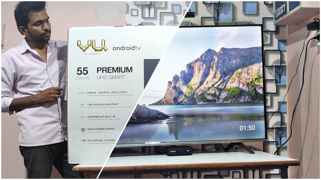 VU Premium Android 4K TV Unboxing (2020 Model) & First Impression | 55 ...