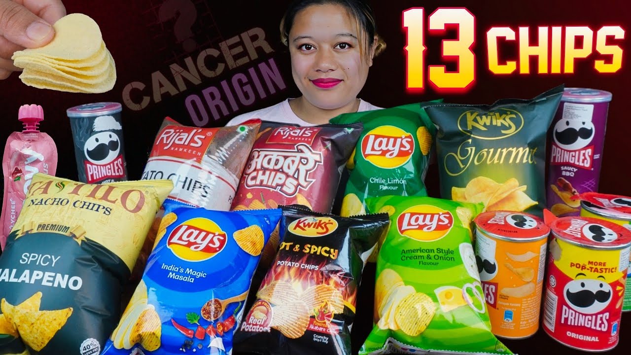 13 DIFFERENT TYPES OF CHIPS MUKBANG!! History, Facts, and Health Tips ...
