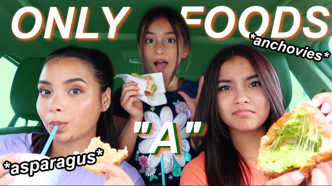 Eating ONLY Foods That Start With an "A" For 24 Hours! - YouTube