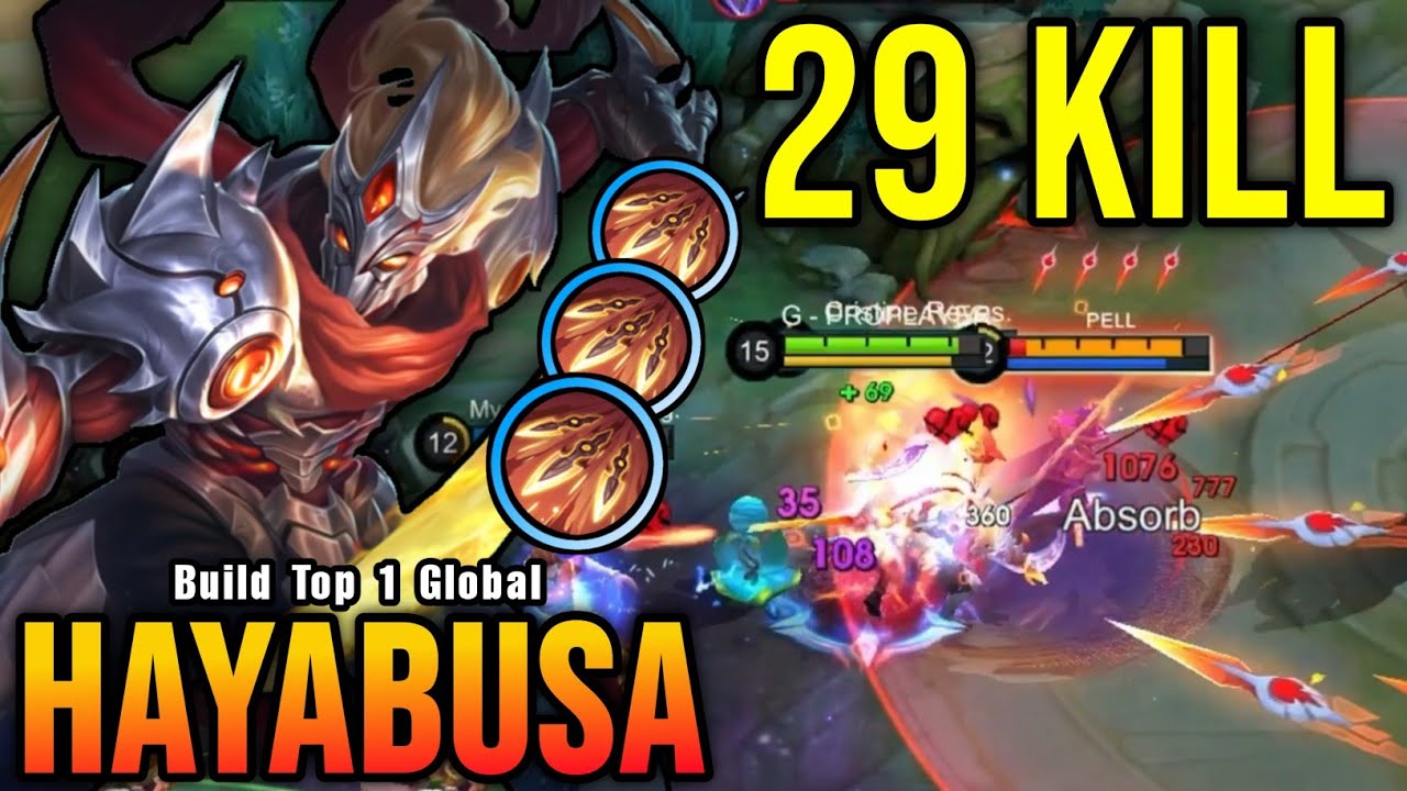 Hayabusa 29 Kills!! Super Intense Battle!! - Build Top 1 Global ...