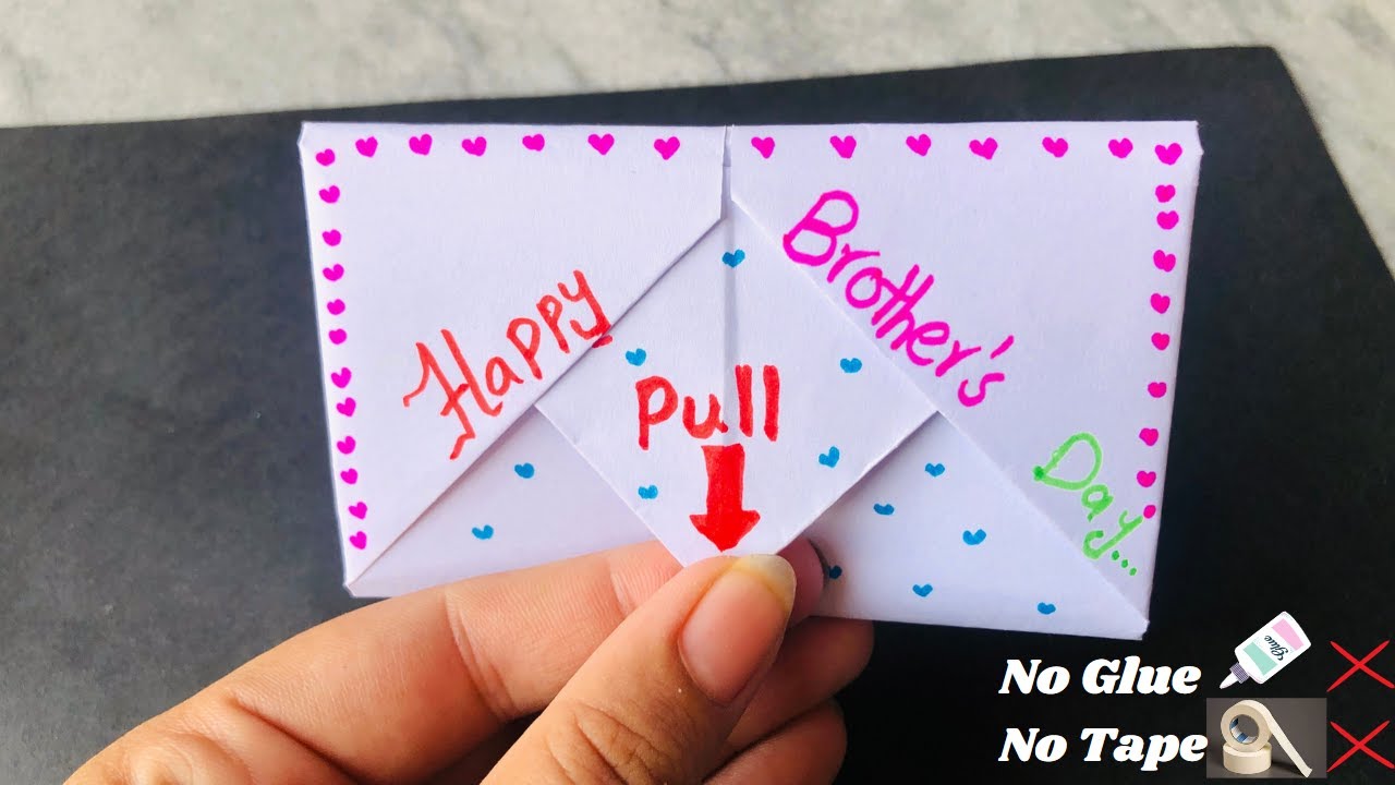 Brother's day Unique card | Paper craft |Origami craft tutorial # ...