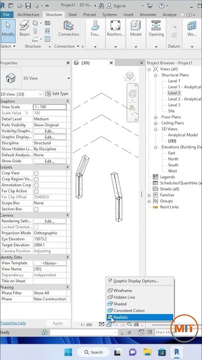 How to Add Slanted Columns in Revit Structure! - YouTube