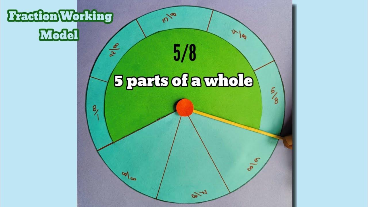 Maths Project Fractions Model - Maths Working Model On Fraction - Maths ...
