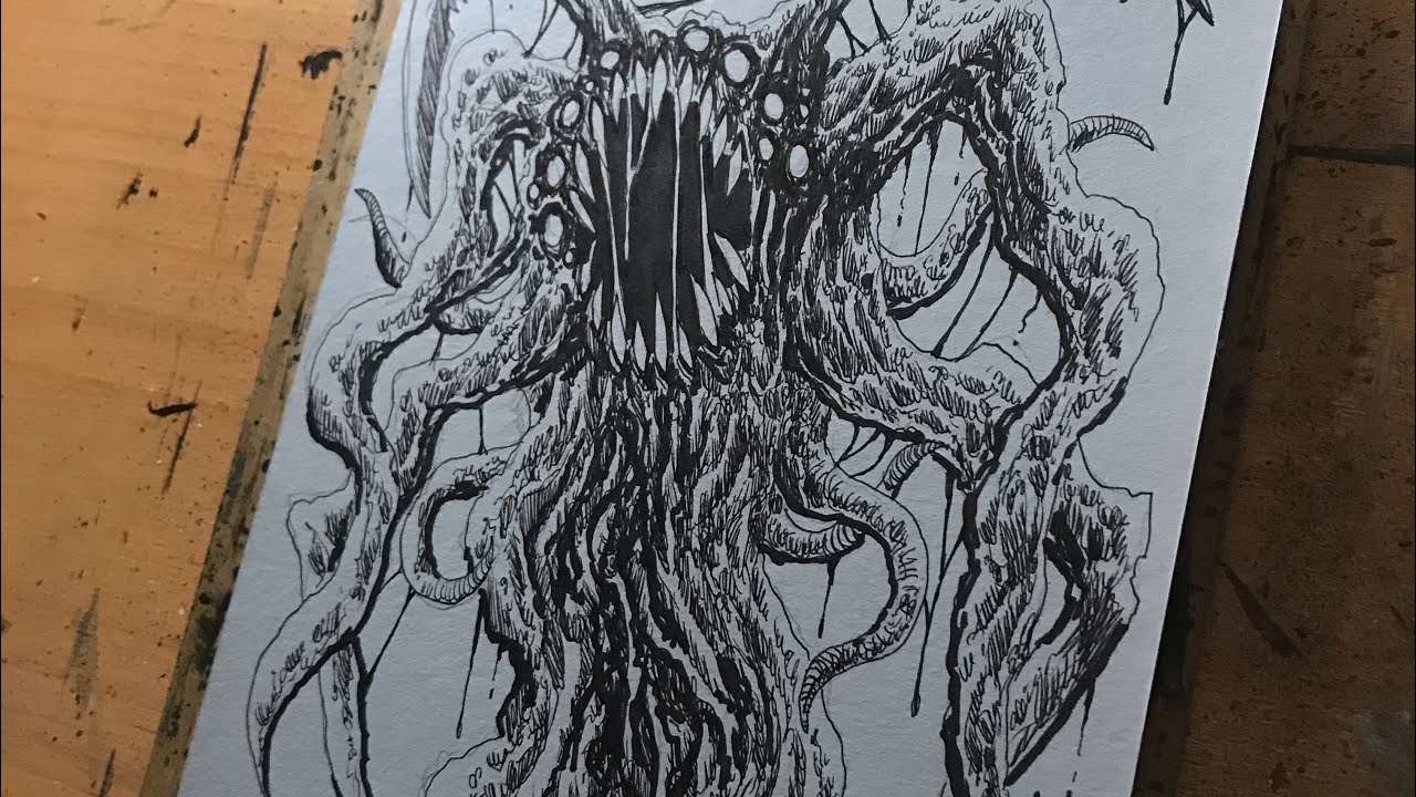 Shoggoth Creature Drawing - YouTube