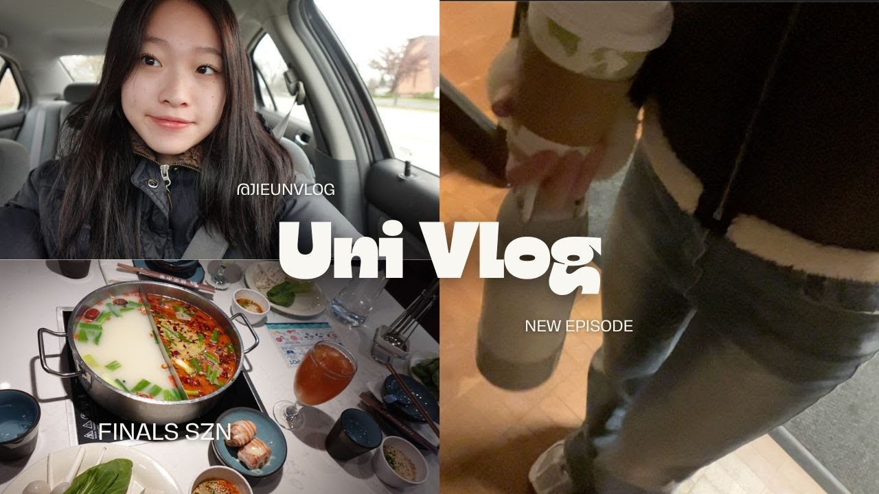 vlog. studying for finals, coming home for break, eating out, recharging - YouTube
