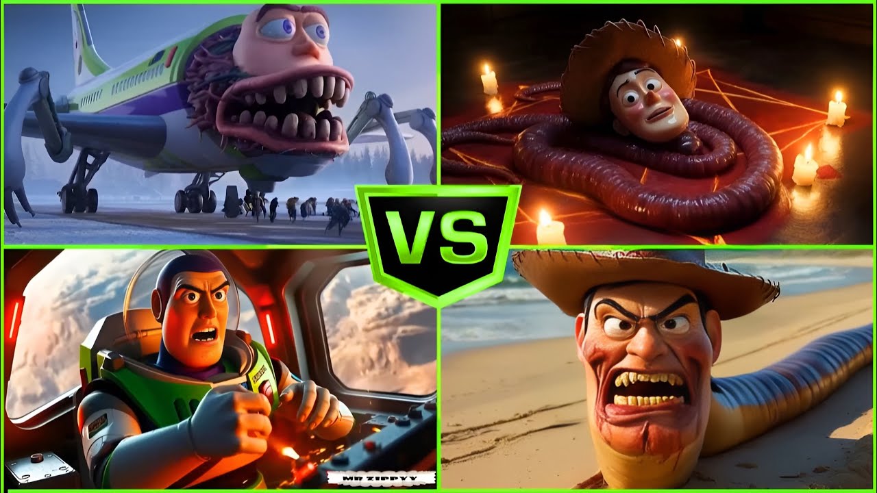 Lightyear Monster vs Woody Monster vs Lightyear Exe vs Woody Exe - YouTube
