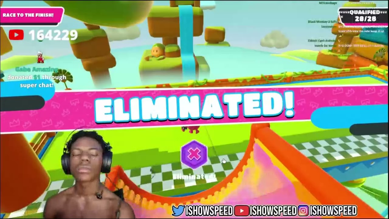 IShowSpeed rage quits Fall Guys and says He will never play Fall Guys ...
