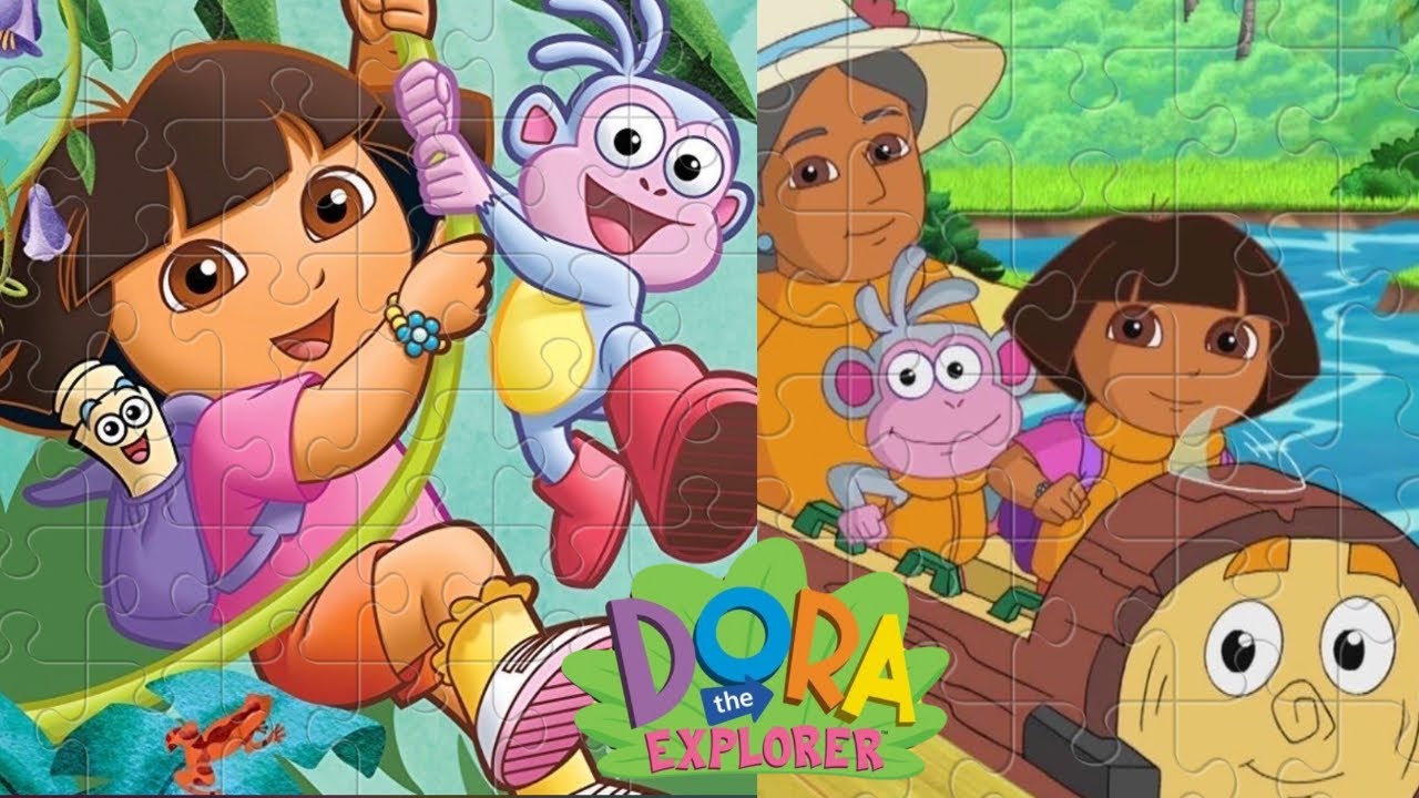 Collecting Dora The Explorer Puzzle 🧩 For Toddlers - YouTube
