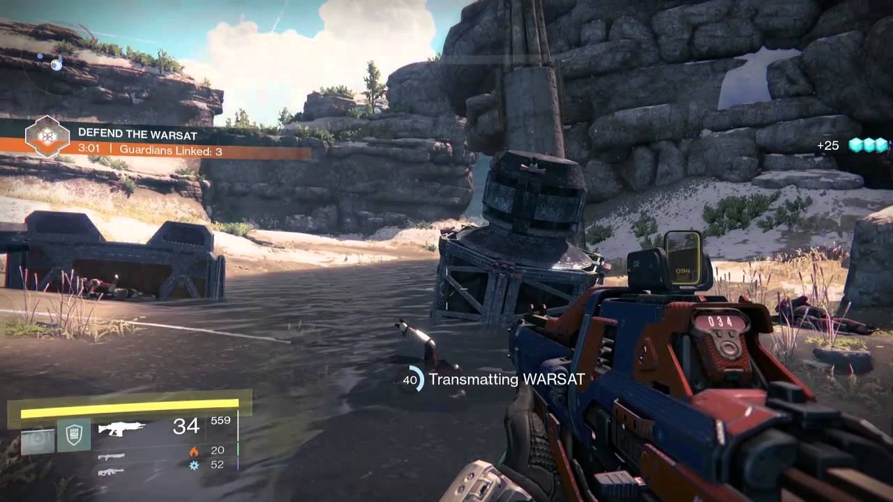 Destiny Earth Forgotten Shore Defend The Warsat - YouTube