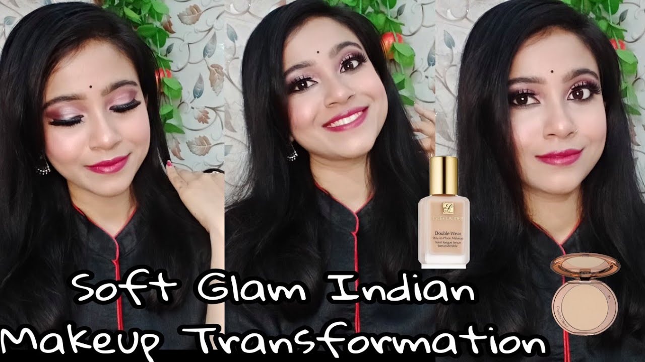 Soft Glam Indian makeup look|wedding guest makeup tutorial|Glam makeup ...