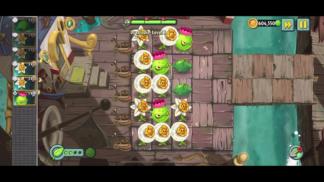 Plants vs Zombies 2 gameplay - Plant of the week - Draftodil - Level 4 ...