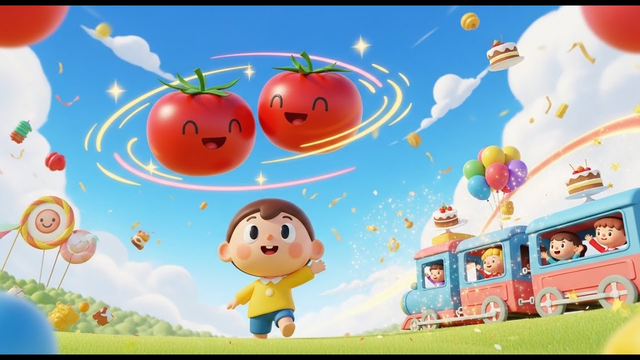 Dancing Tomatoes – How Many Bounce Together | Fun Counting Song for ...
