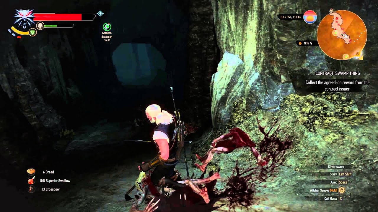 The Witcher 3 - Rabid Rock Troll (Death March) - YouTube