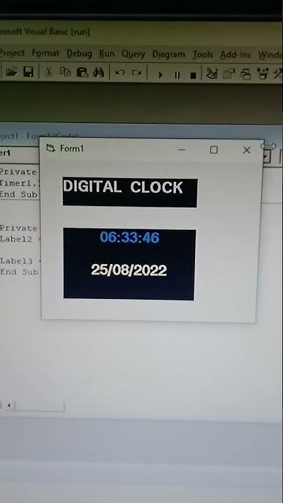 Digital Clock Program in Visual Basic 6.0 - YouTube