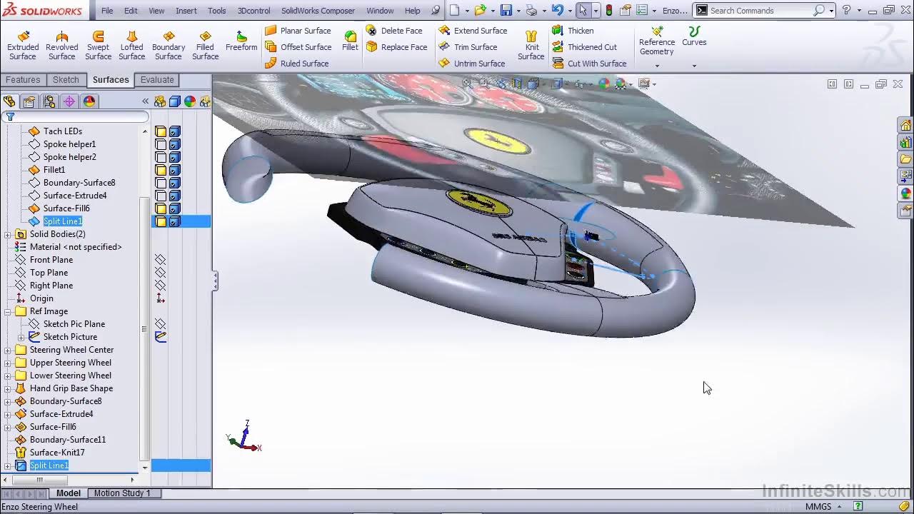 SolidWorks Surface Training Tutorial 23 - YouTube