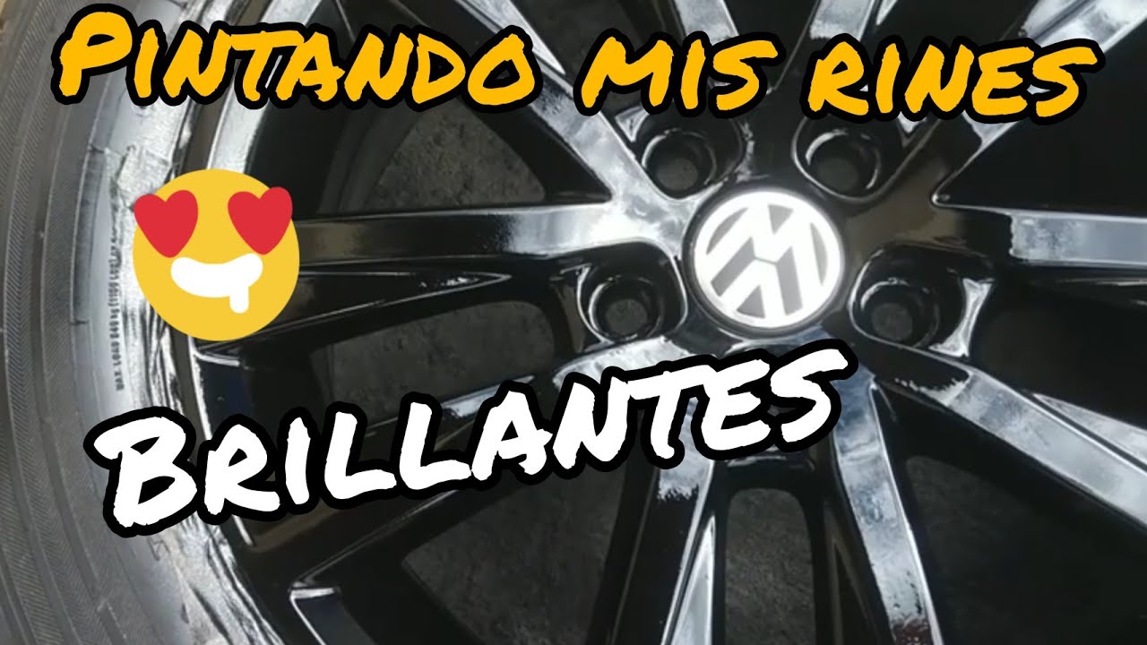 COMO PINTAR RINES/AEROSOL/NEGRO BRILLANTE/FACIL - YouTube