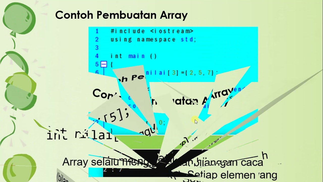 Array atau Larik dalam bahasa pemrograman C++ - YouTube